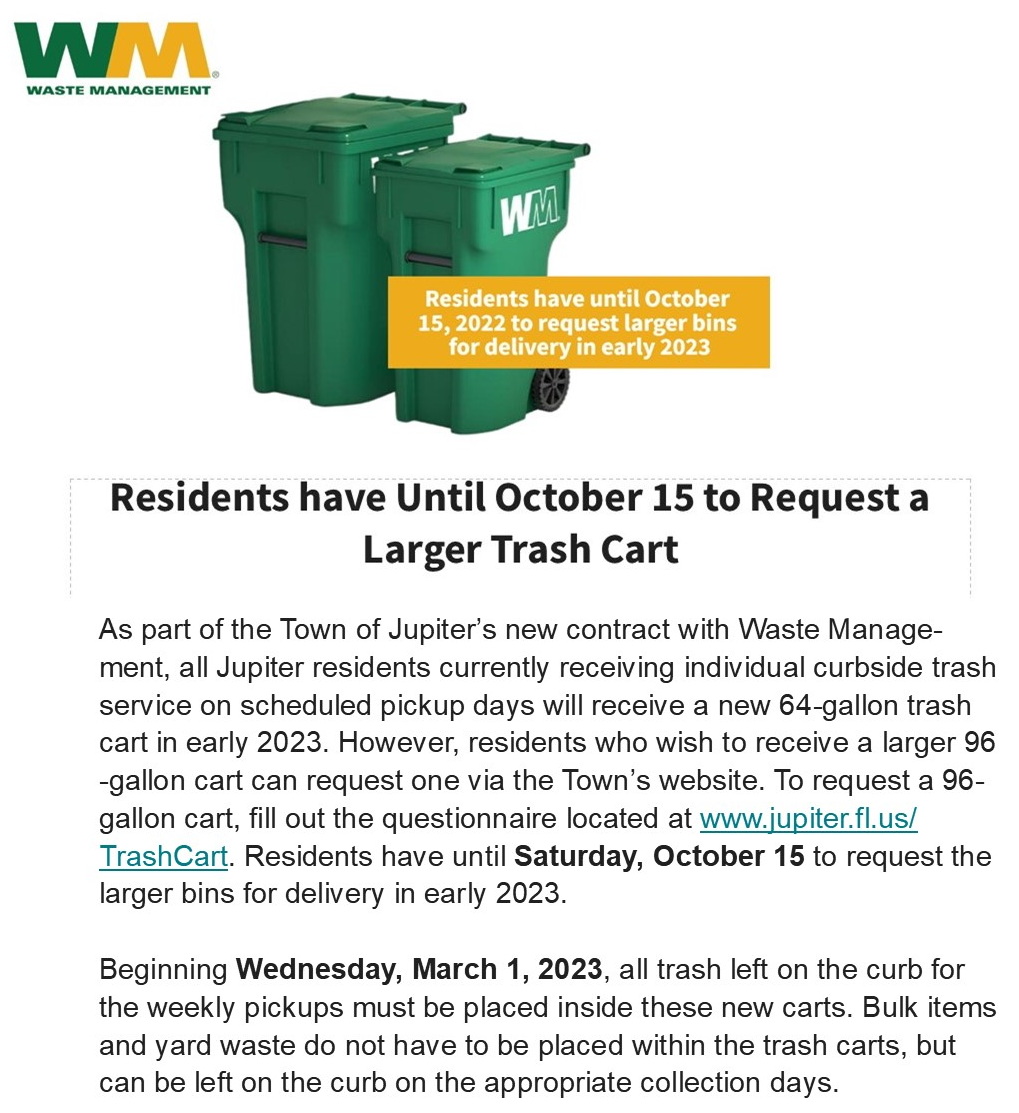 Waste Management In Jupiter Florida at Imelda Metzger blog